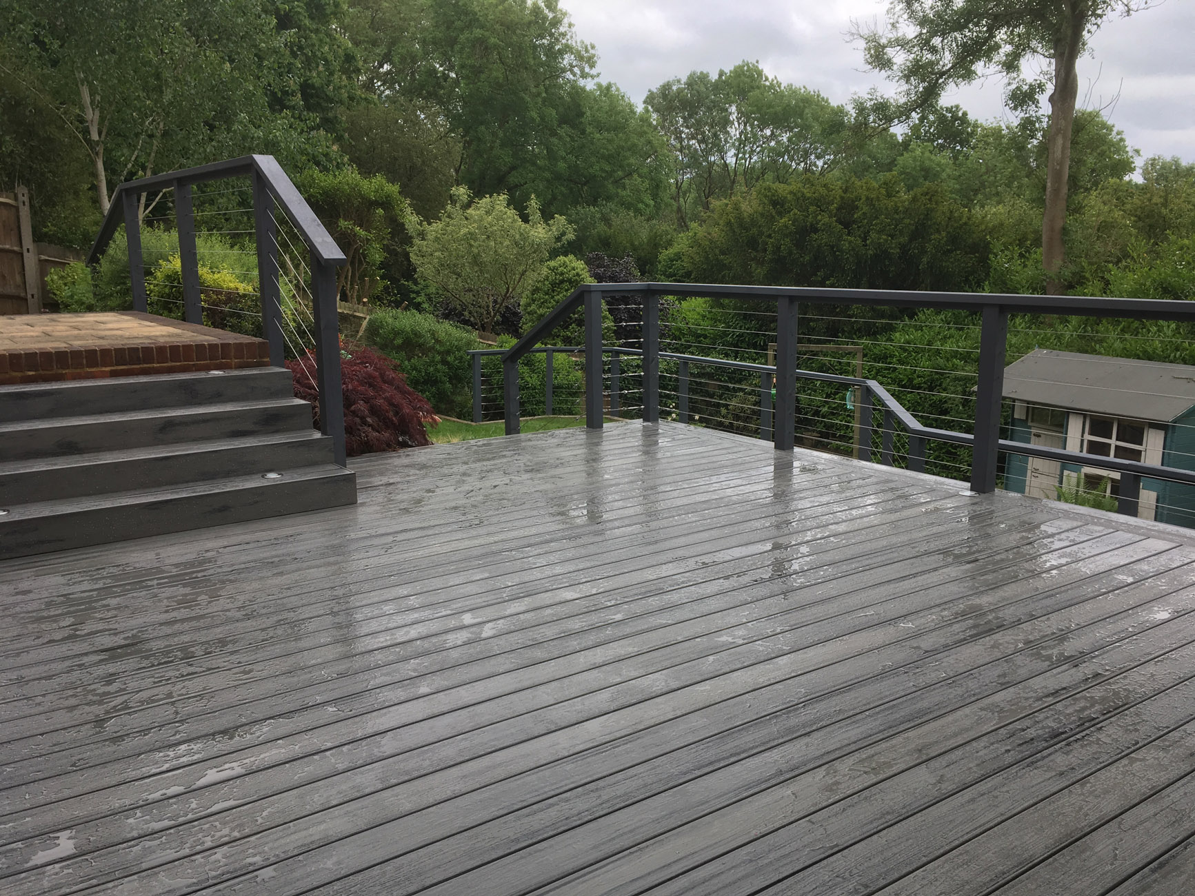 Raised Decking and Steps, Kenley, Surrey | Trex Transcend Deck